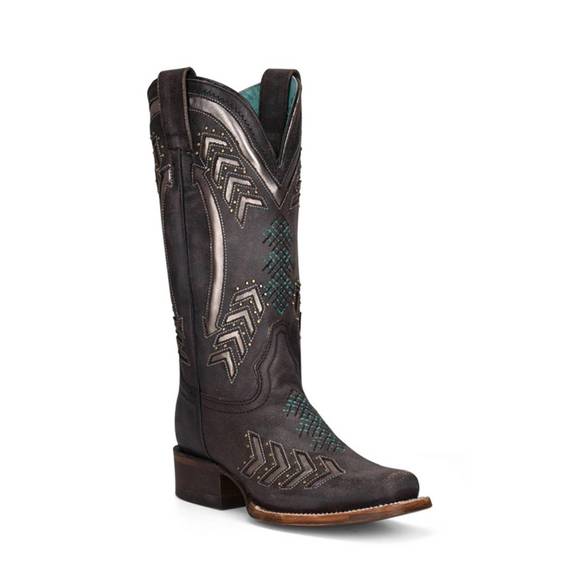 Corral | Shoes | New Corral Womens Laser Embroidered With Studs Square ...